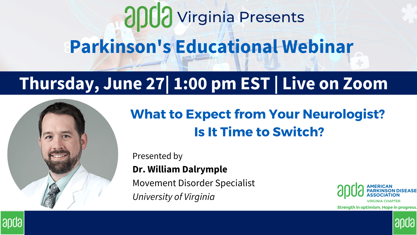 Calendar of Upcoming Programs and Events | American Parkinson Disease ...