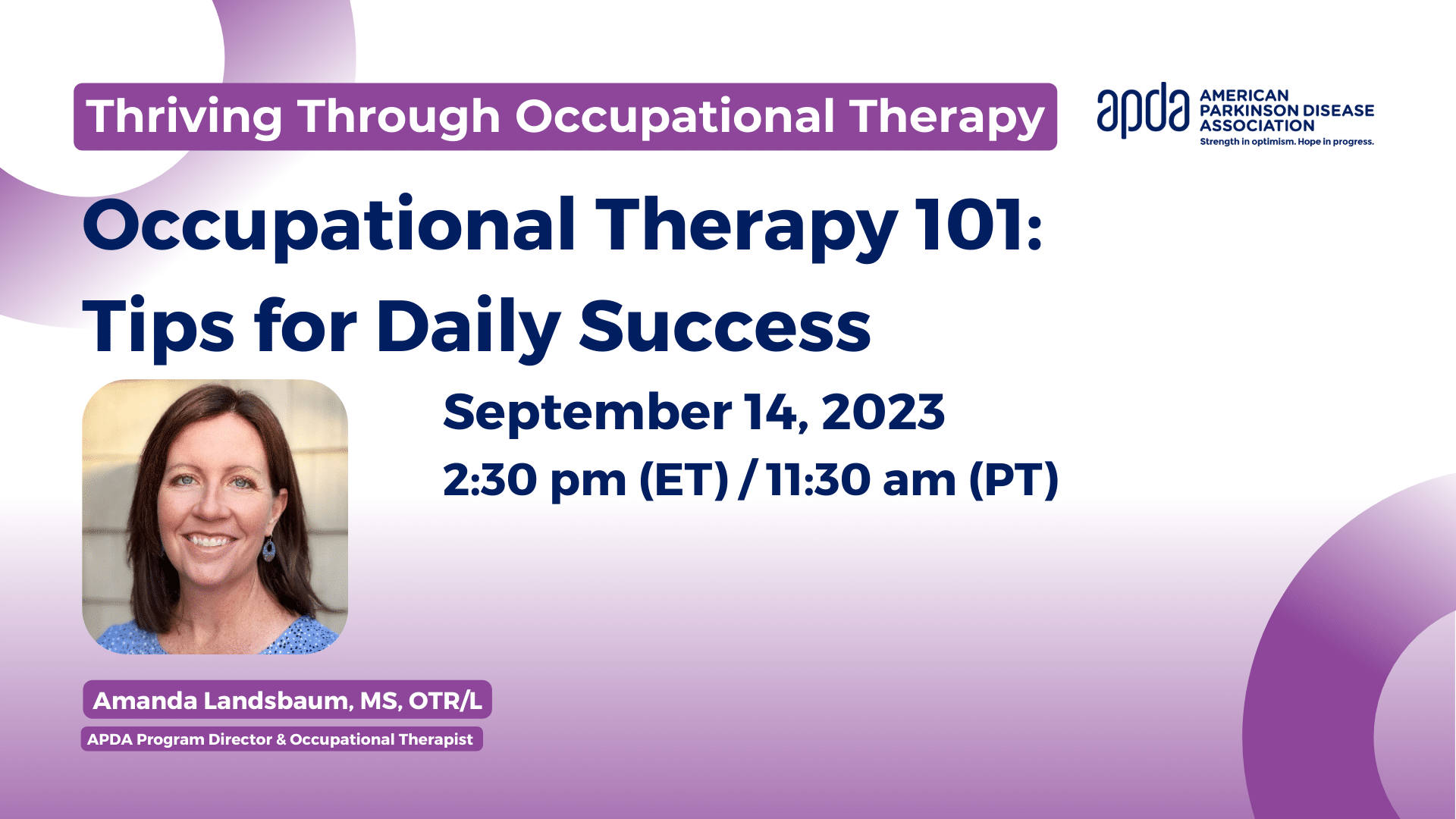 American Parkinson Disease Association: Hope in Progress