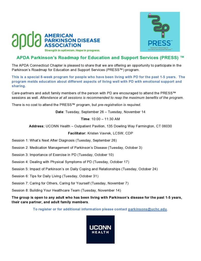 PRESS™ (Parkinson’s Roadmap for Education and Support Services ...