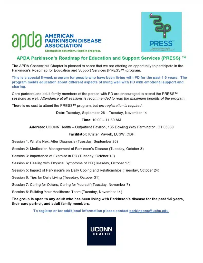 PRESS™ (Parkinson’s Roadmap for Education and Support Services ...