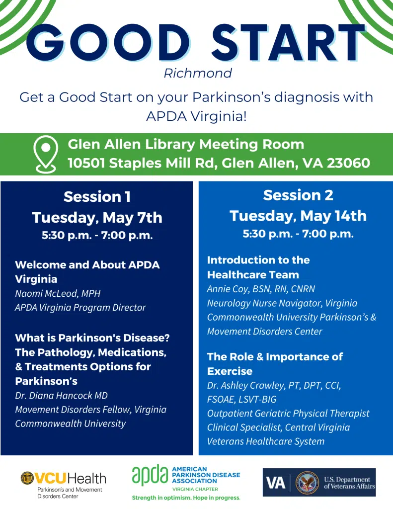 Good Start-Newly Diagnosed Program | American Parkinson Disease Association